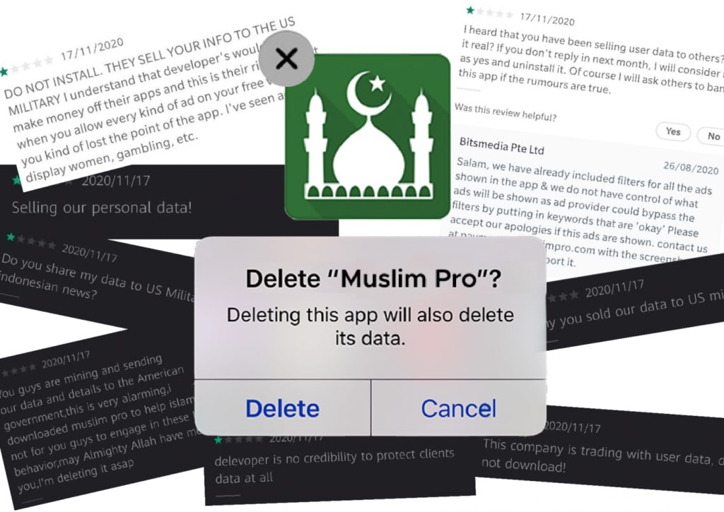 تطبيق Muslim Pro الغني عن التعريف قام ببيع بيانات 98 مليون مسلم للجيش ...