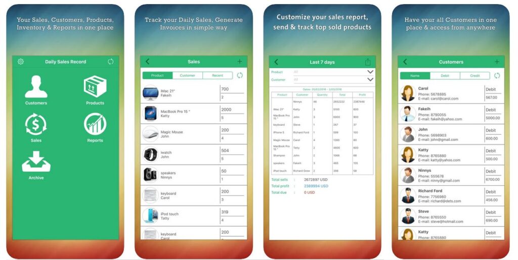 تعرف على تطبيق Daily Sales Record الاحترافي لتسجيل المبيعات ومتابعة العملاء